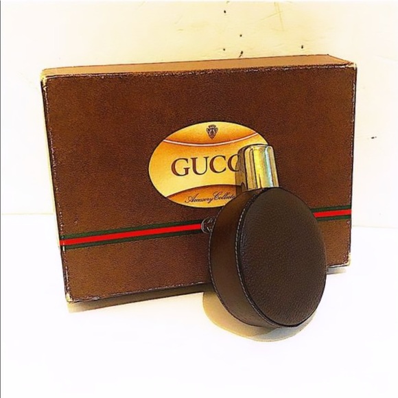 Gucci | Accessories | Authentic Vintage Gucci Rare Calf Leather Flask ...
